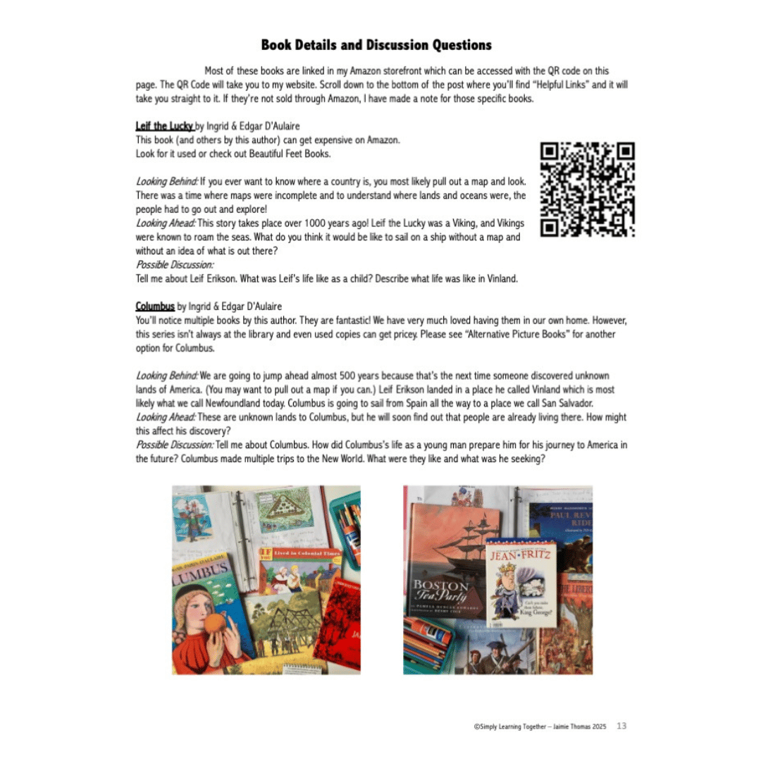 American History Through Picture Books - BUNDLE - Simply Learning Together