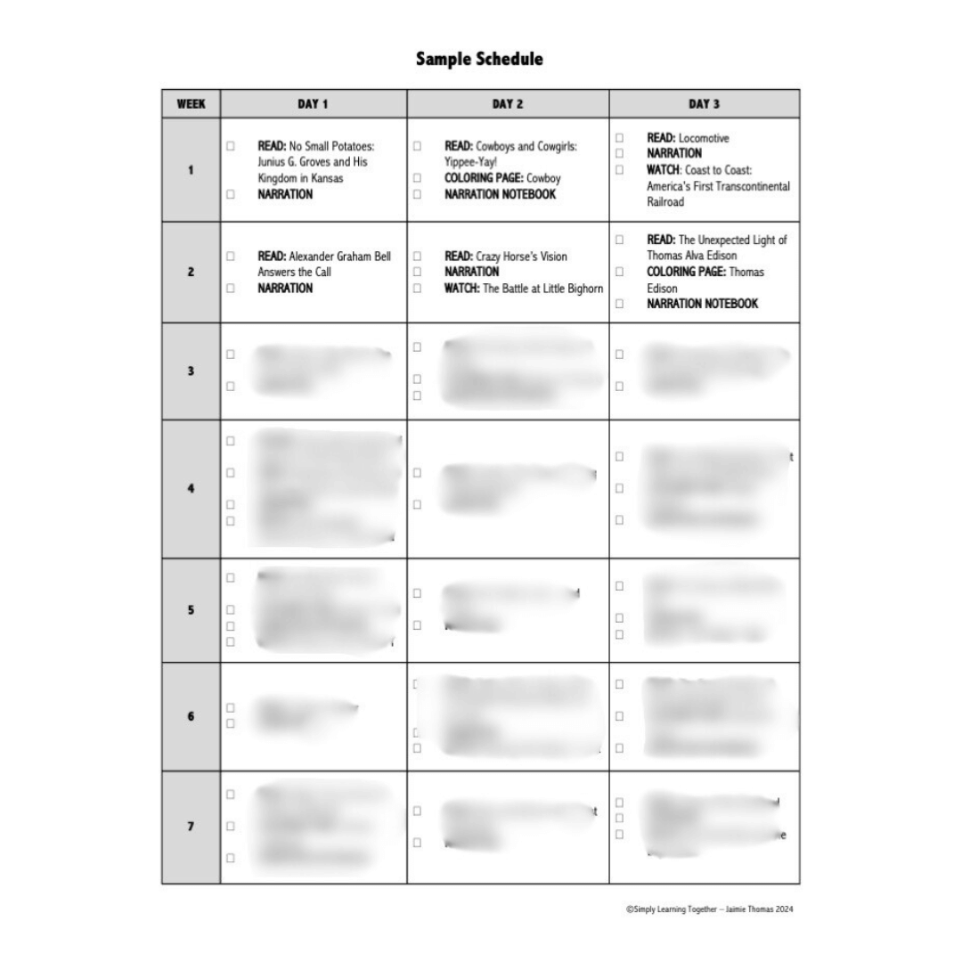 American History Through Picture Books - Unit 4 - Simply Learning Together